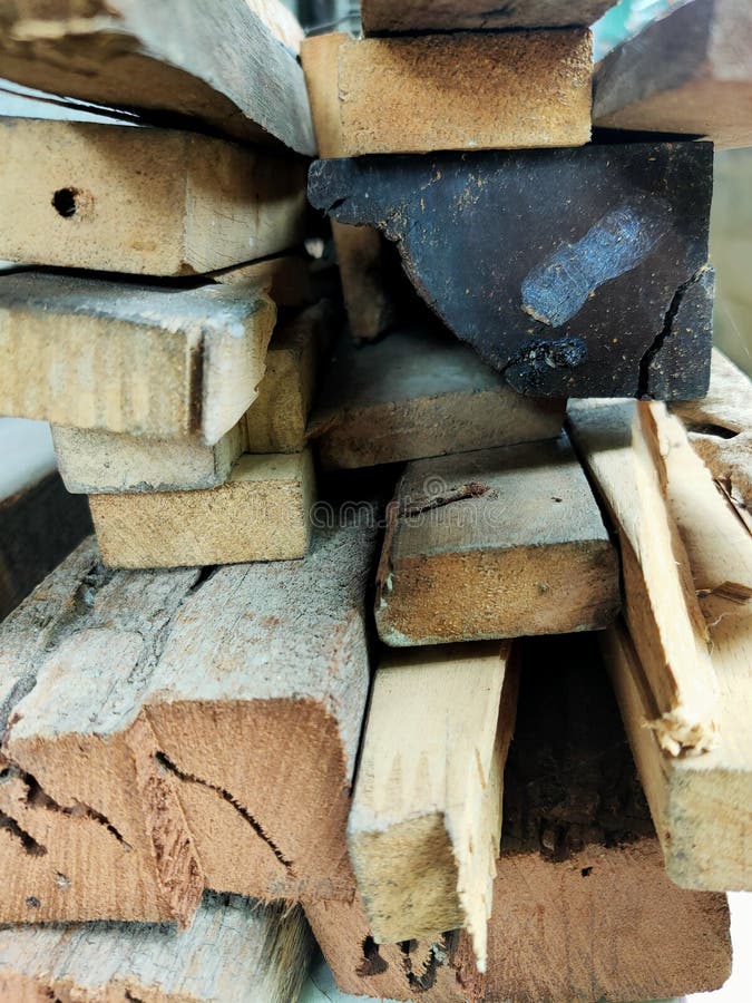 Stack of Wood of Many Sizes. Stock Image - Image of material, wood ...