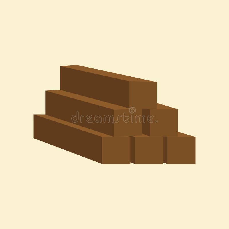 Stack of Wood Vector Illustration Graphic Stock Vector - Illustration ...