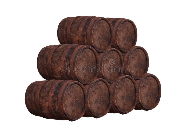 Stack of wooden barrel stock image. Image of barrel, cork - 30651717