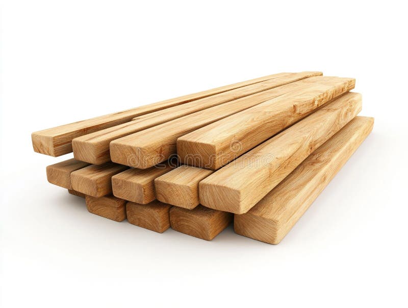 Stack of Wooden Beams Lumber Timber Construction Material Wood Oak ...