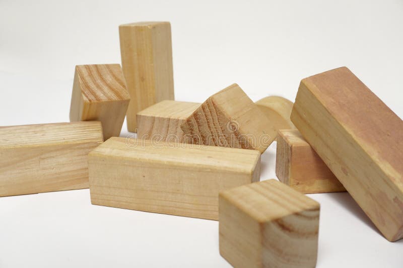 Stack of Wooden Block Toys, Educational Creative Fun Games Stock Photo ...