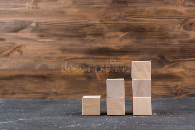 A Stack of Wooden Blocks in the Form of a Ladder Up, the Concept of ...