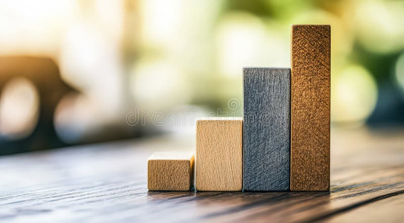Stack of Wooden Blocks with a Green Background Stock Photo - Image of ...