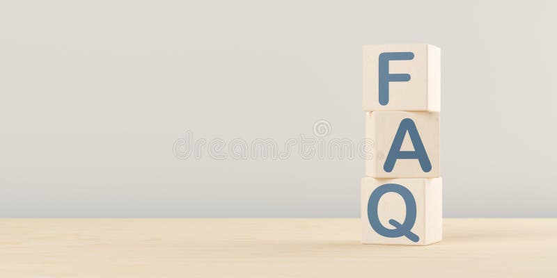 Stack of Wooden Blocks with the Letters Faq on Wooden Table Background ...
