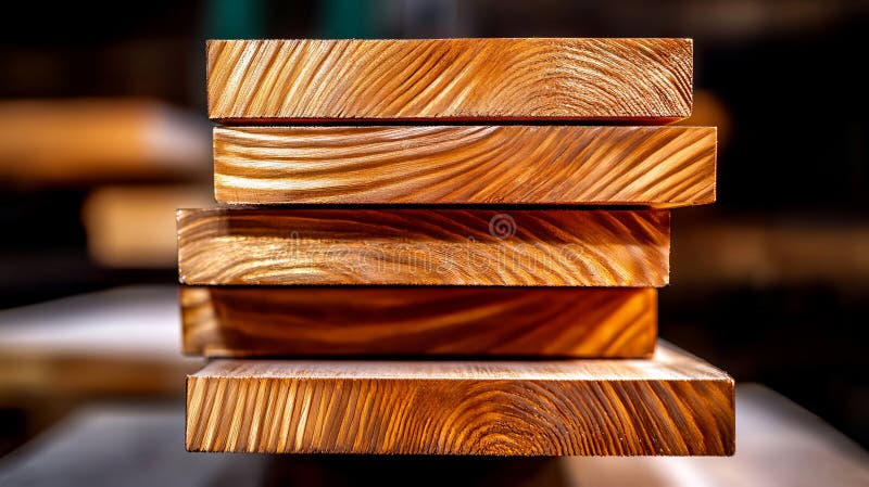 A Stack of Wooden Blocks Sitting on Top of a Table Stock Photo - Image ...
