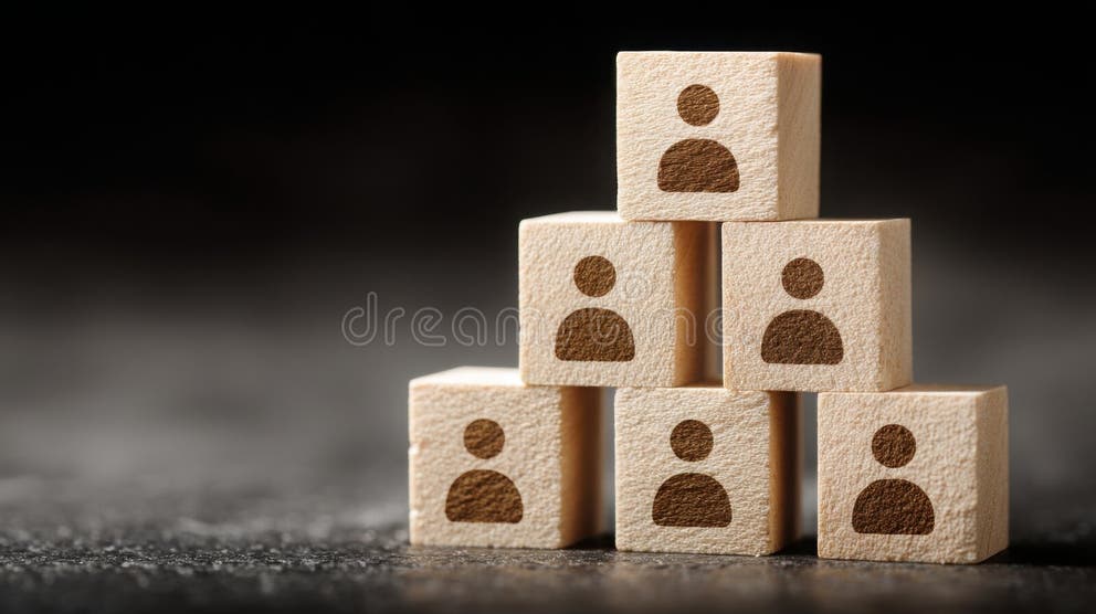 Stack of Wooden Blocks Symbolizing Leadership Style Chart Matrix ...
