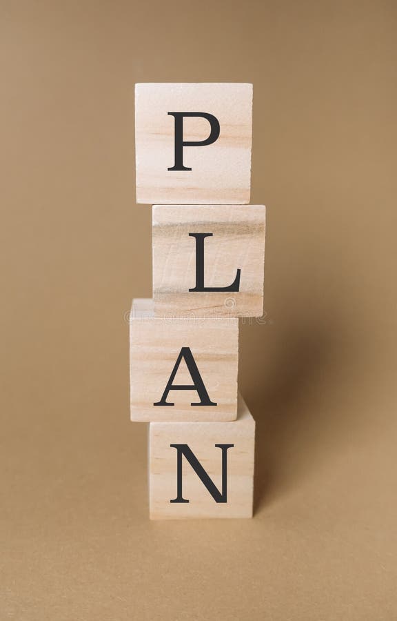 Stack Wooden Blocks Word Plan Written Them Stock Photos - Free ...