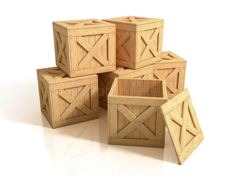 Stack Wooden Crates Stock Illustrations – 150 Stack Wooden Crates Stock ...