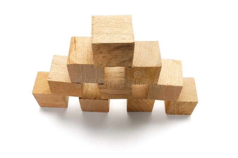 Stack of Wooden Cubes stock image. Image of isolated - 10323065