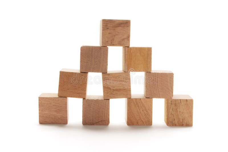 Stack of Wooden Cubes stock photo. Image of arrangement - 9383728