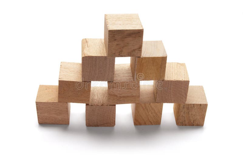 Stack of Wooden Cubes stock photo. Image of shot, wood - 9765386