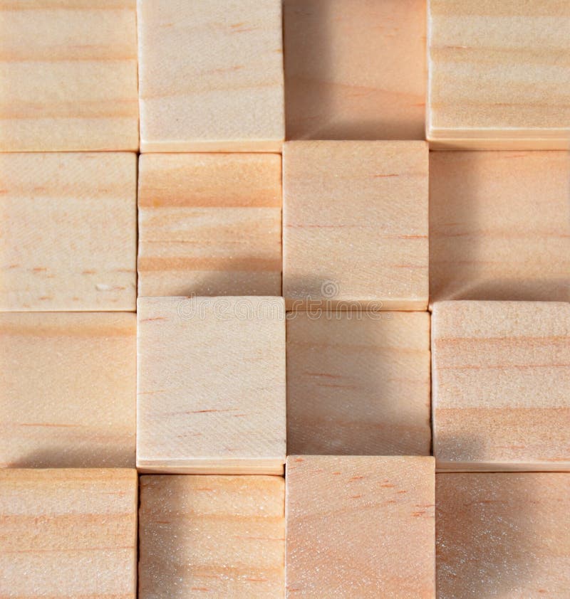 A stack of wooden cubes. stock image. Image of geometric - 196684783
