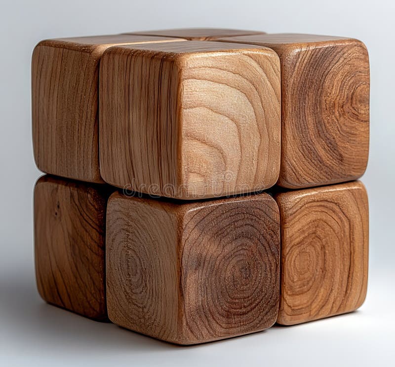 A Stack of Wooden Cubes Sitting on Top of Each Other Stock Image ...
