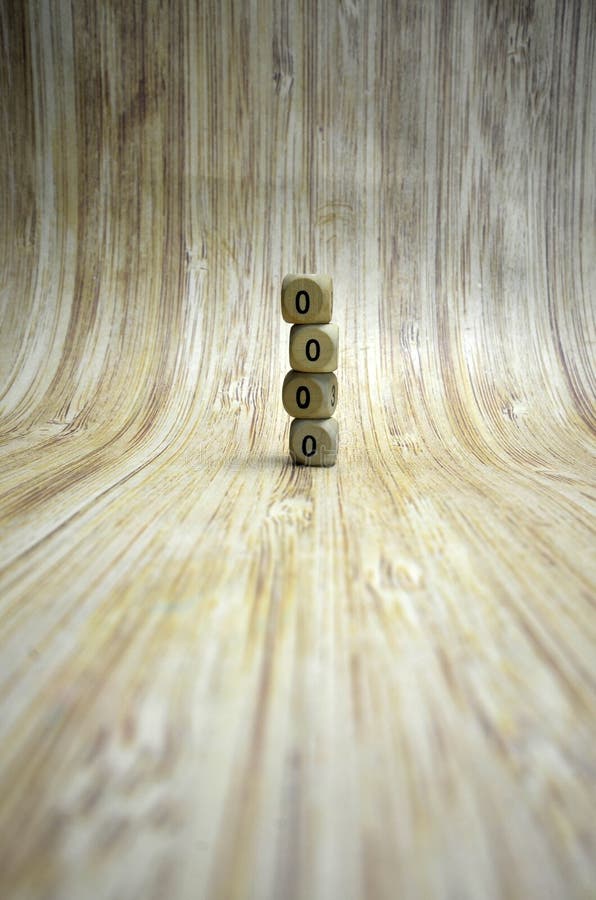 Stack of Wooden Dice on Wooden Table Background Stock Photo - Image of ...