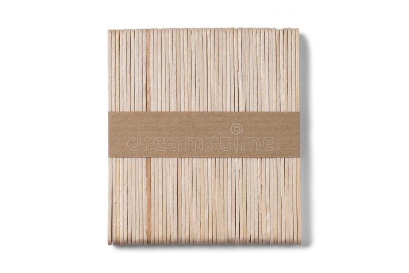 Stack of Wooden Ice Cream Stick Stock Image - Image of timber, design ...