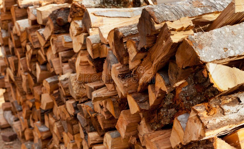 Stack of Wooden Logs for Firewood Stock Image - Image of load, texture ...