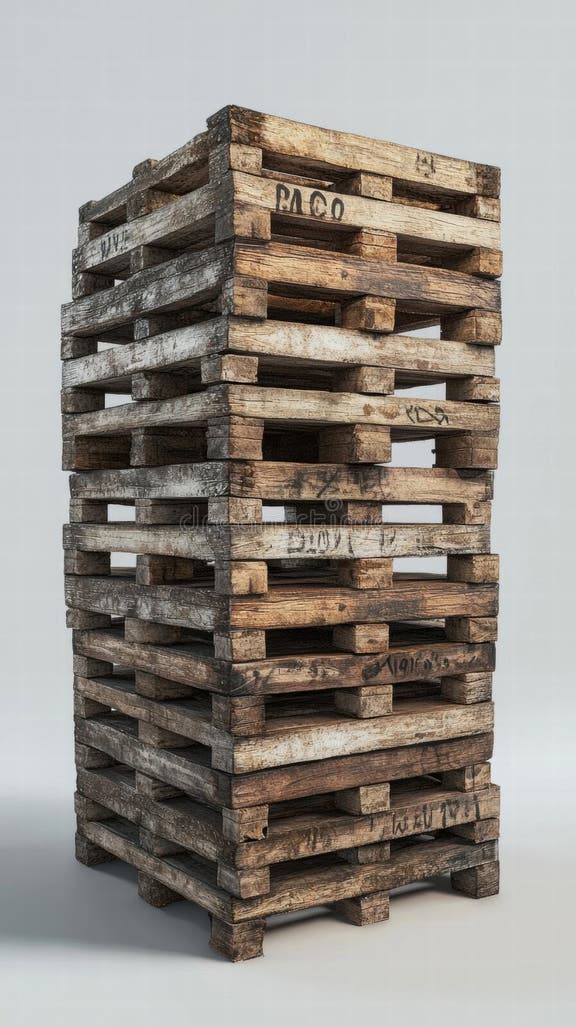 Stack of Wooden Pallets - a Rustic Industrial Aesthetic Stock Photo ...