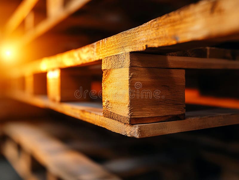 A Stack of Wooden Pallets Stacked on Top of Each Other Stock Image ...