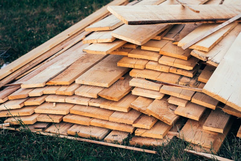Stack of wooden planks stock photo. Image of carpentry - 96307070