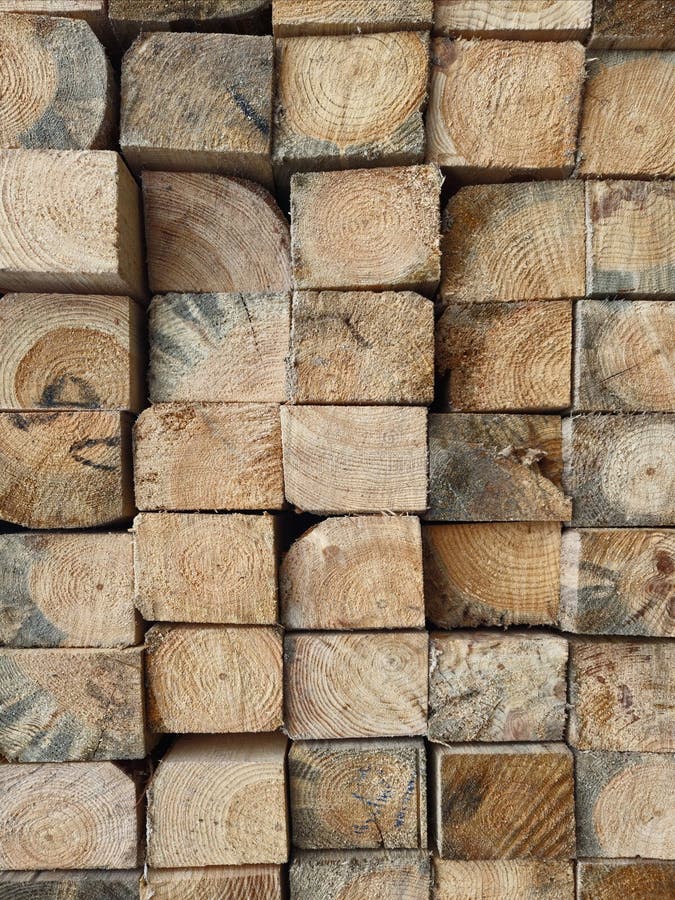 Stack of Wooden Planks in Construction Warehouse for Building Projects ...