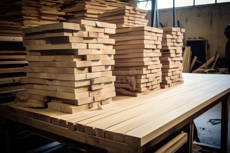 Stack of Wooden Planks Ready for Furniture Assembly Stock Photo - Image ...