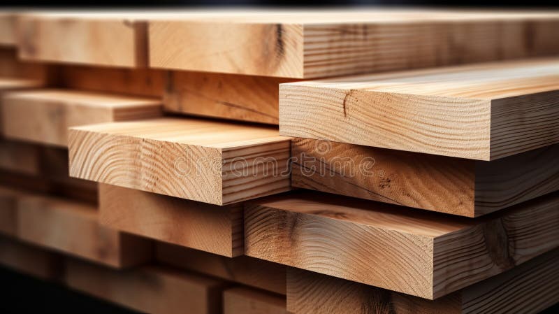 Photo of Stacked Wooden Planks Stock Illustration - Illustration of ...