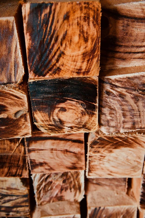 Stack of Wooden Square Objects Unique Background Photo Stock Image ...