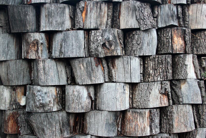 Stack of Wooden Stumps, Wall of Pine Trunks As a Background Stock Photo ...