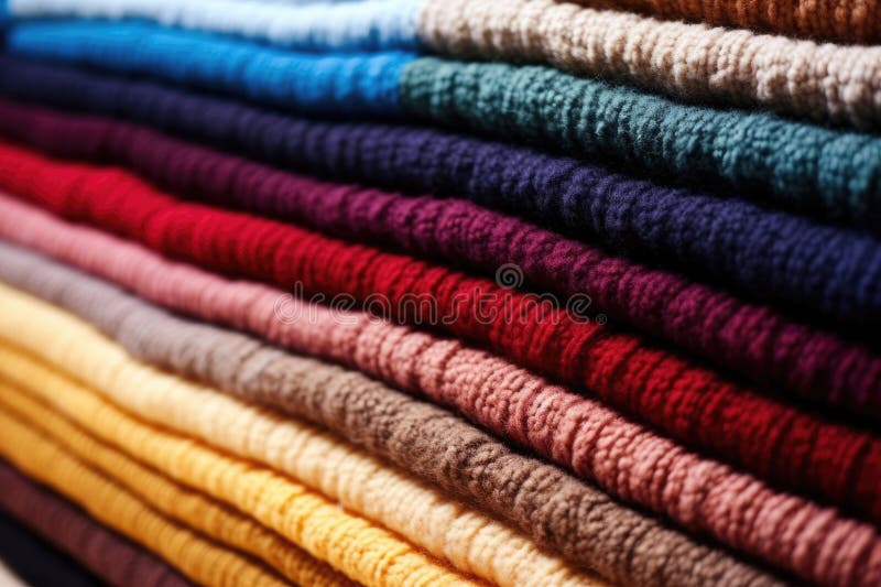 Stack of Wool Swatch Samples Stock Illustration - Illustration of ...