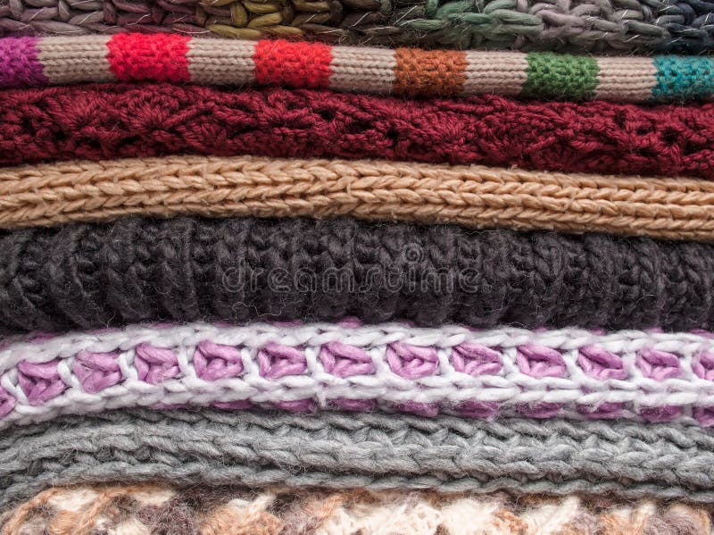 Stack of woolen clothes stock image. Image of winter - 36755471