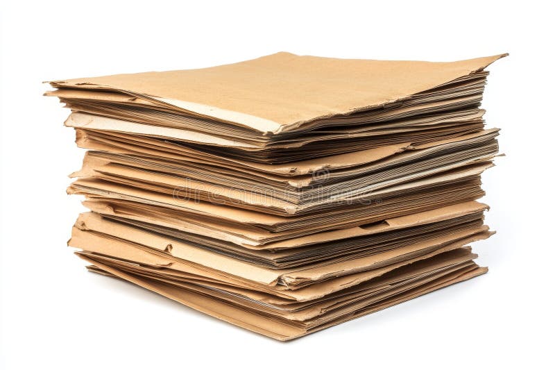 A Stack of Worn and Faded Brown Paper Files. Each File Represents ...