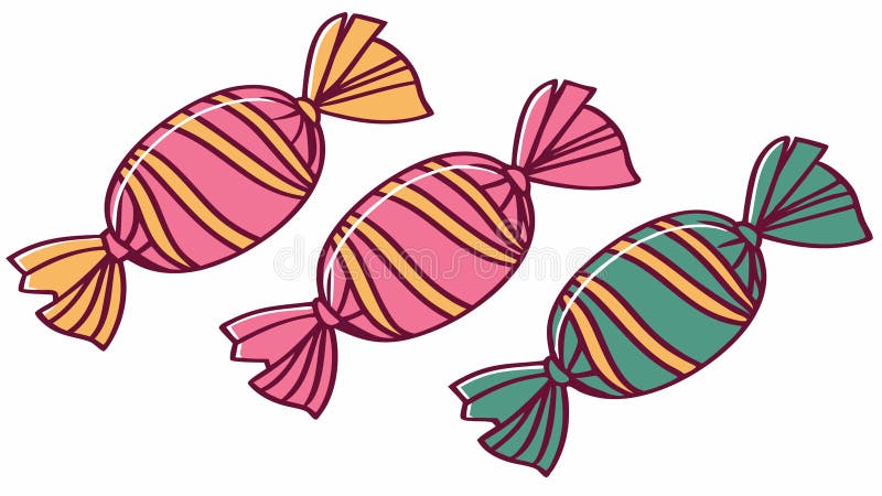 Stack of Wrapped Candies Sweets Dessert Graphic, Vector Design ...