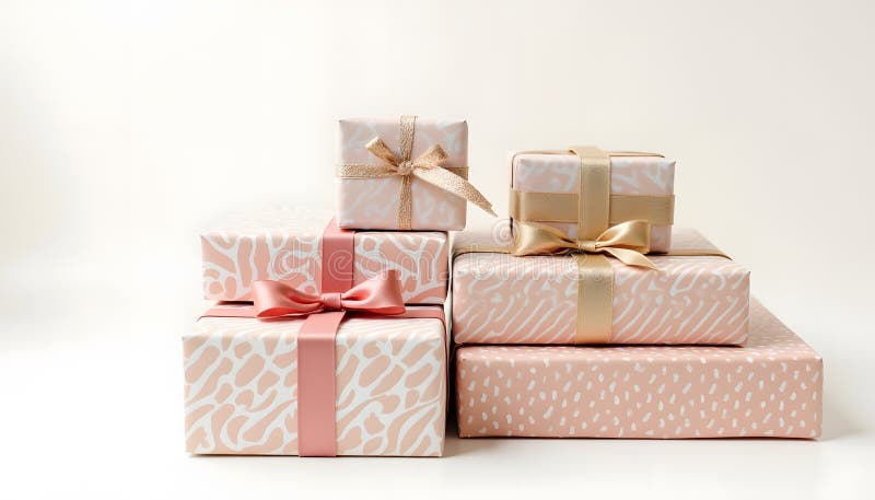 Stack of Wrapped Presents for Festive Appeal Stock Image - Image of ...