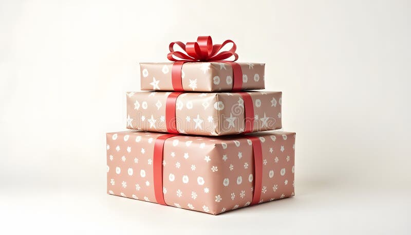 Stack of Wrapped Presents for Festive Appeal Stock Image - Image of ...