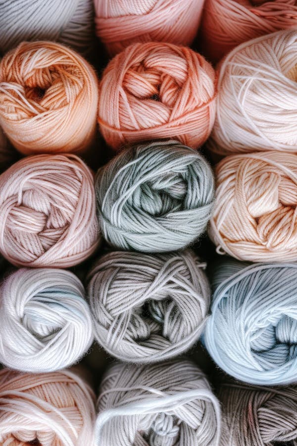 Stack of Yarn Balls stock illustration. Illustration of needlework ...