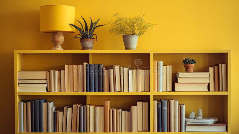 Stack yellow book stock illustration. Illustration of inviting - 313801496