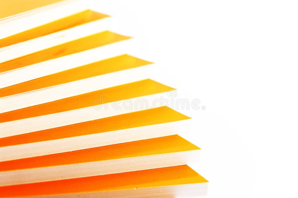Stack of Yellow Books stock image. Image of collection - 17333535