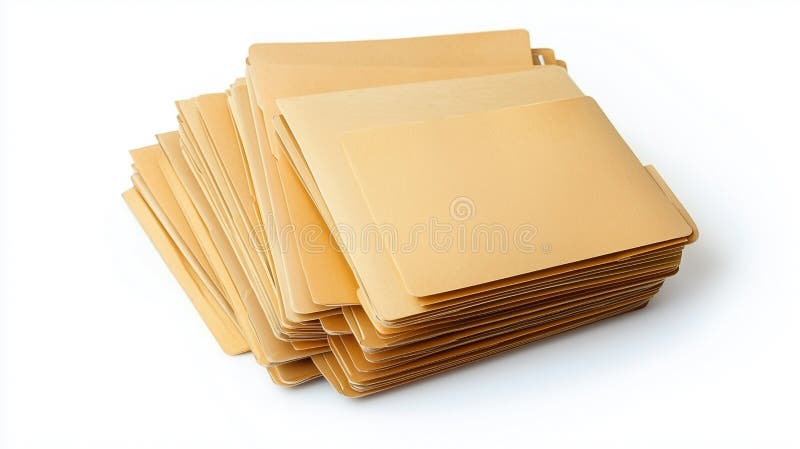 A Stack of Yellow Envelopes Stock Illustration - Illustration of mail ...