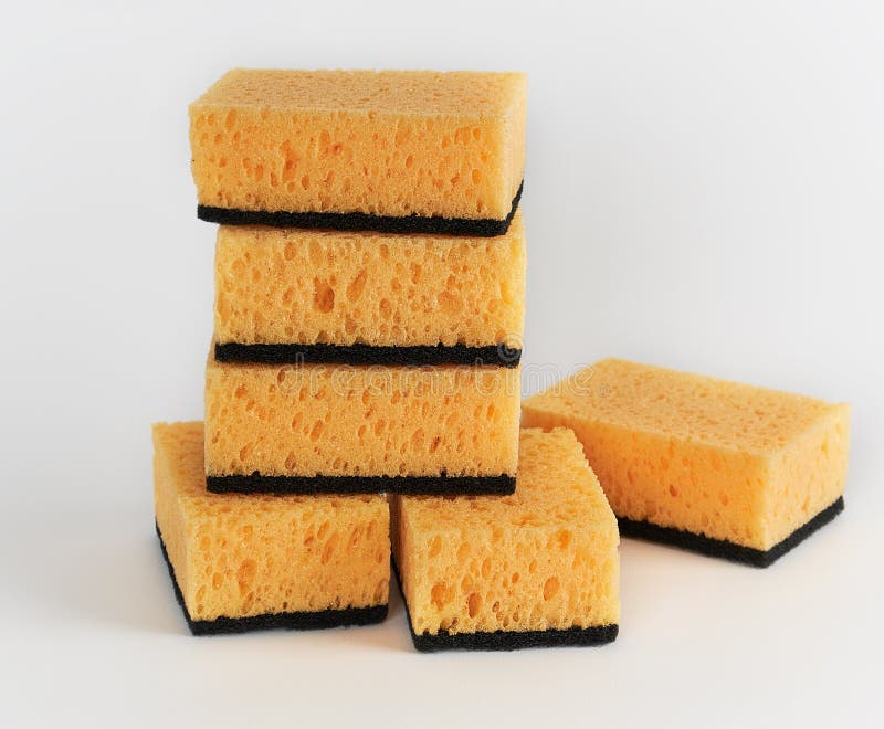 A stack of kitchen sponges stock photo. Image of kitchen - 17472726