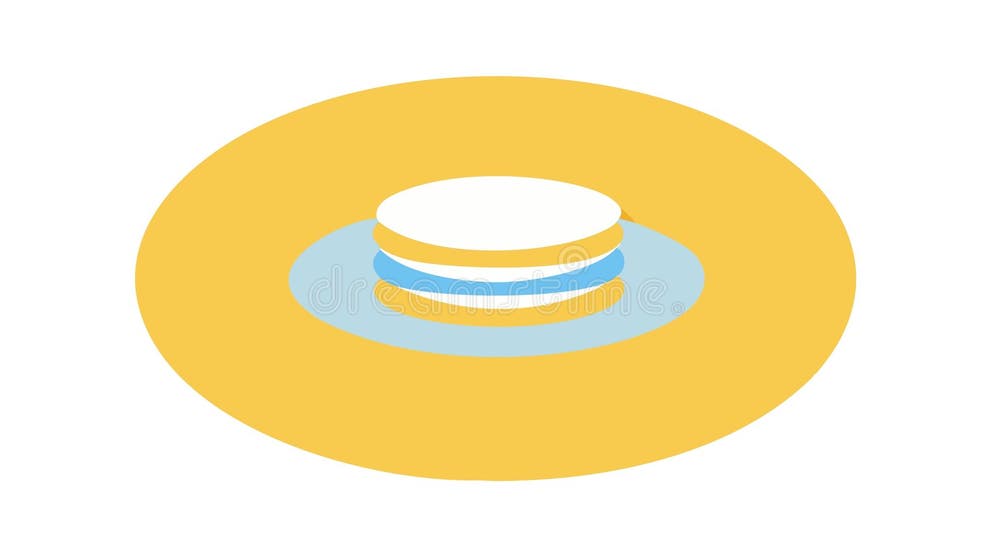 Stack of Yellow Plates or Pancakes Food Service Icon Vector Design ...
