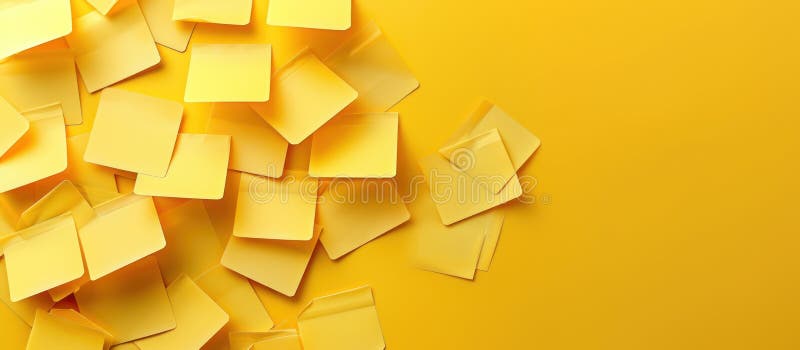 Stack of Yellow Post it Notes on Yellow Background Stock Photo - Image ...