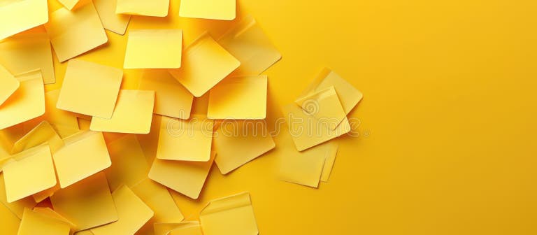 Stack of Yellow Post it Notes on Yellow Background Stock Photo - Image ...