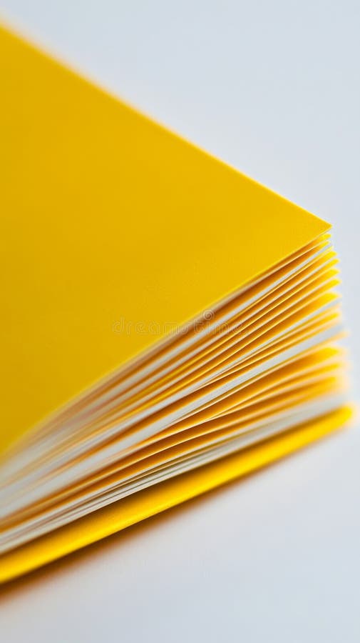 Stack of Yellow Sheets with Soft Focus, Minimalistic Stationery Concept ...