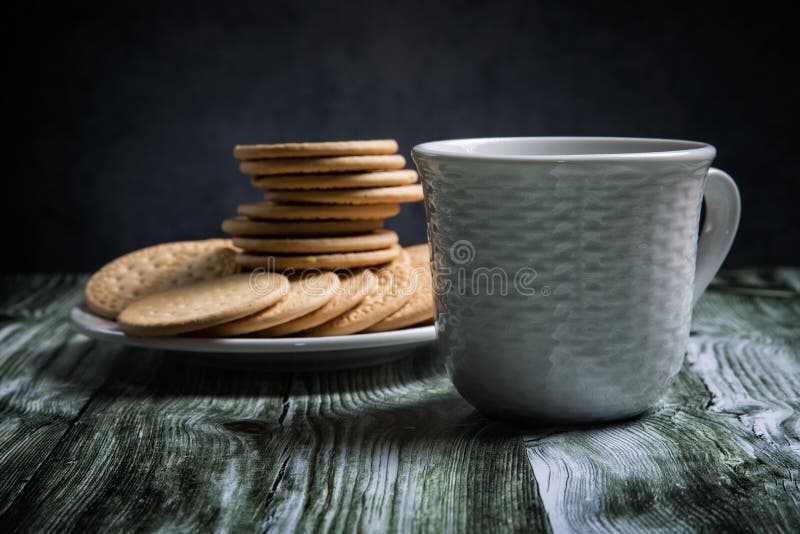 Stack of Yellow Shortbread Cookies on a White Backgroun Stock Photo ...