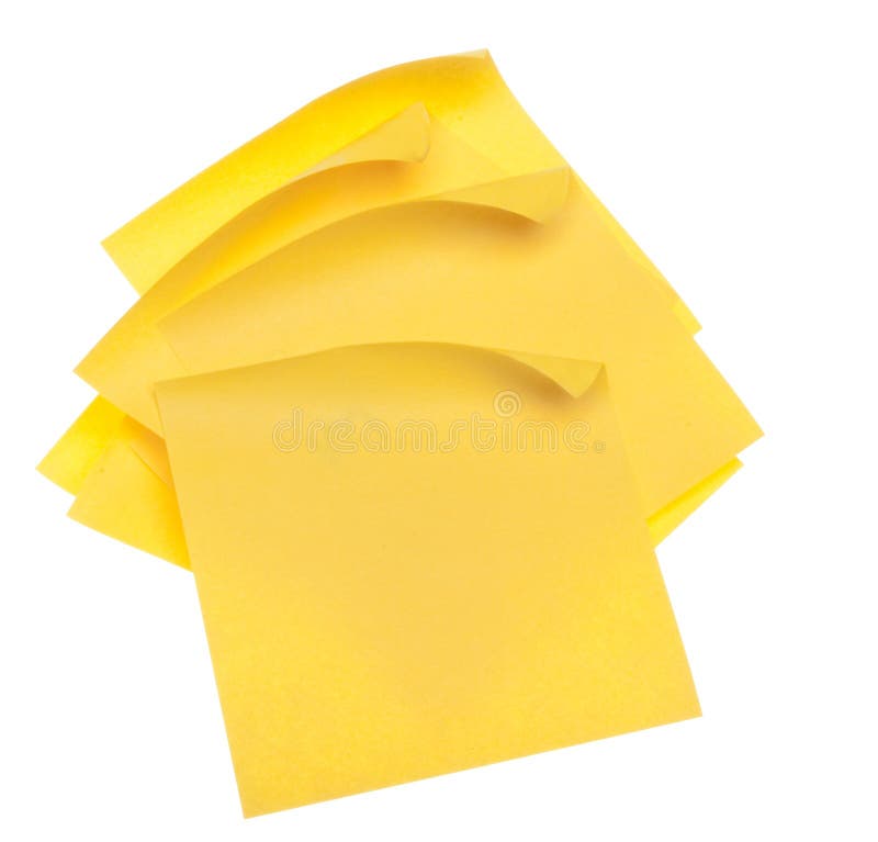 Stack of Yellow Sticky Notes Stock Photo - Image of conceptual, vibrant ...