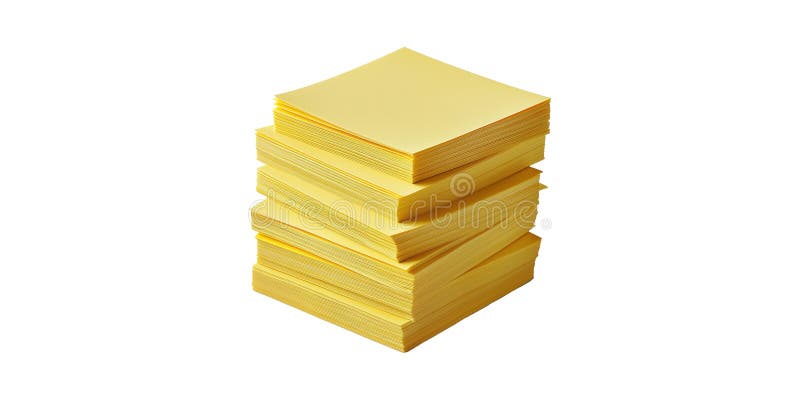 Stack of Yellow Sticky Notes. Office Supplies and Organization Concept ...