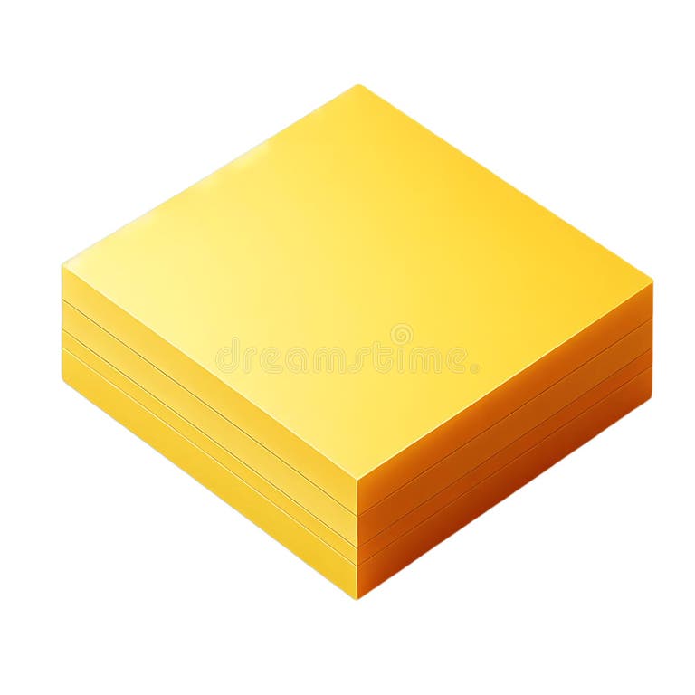 Stack of Yellow Sticky Notes on Transparent Background – Square Post-it ...