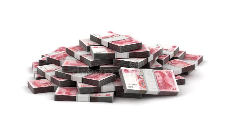 Stack of Yuan stock illustration. Illustration of wealth - 33815252