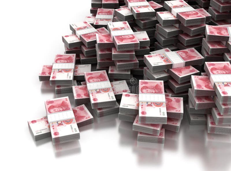 Stack of Yuan stock illustration. Illustration of money - 33815024