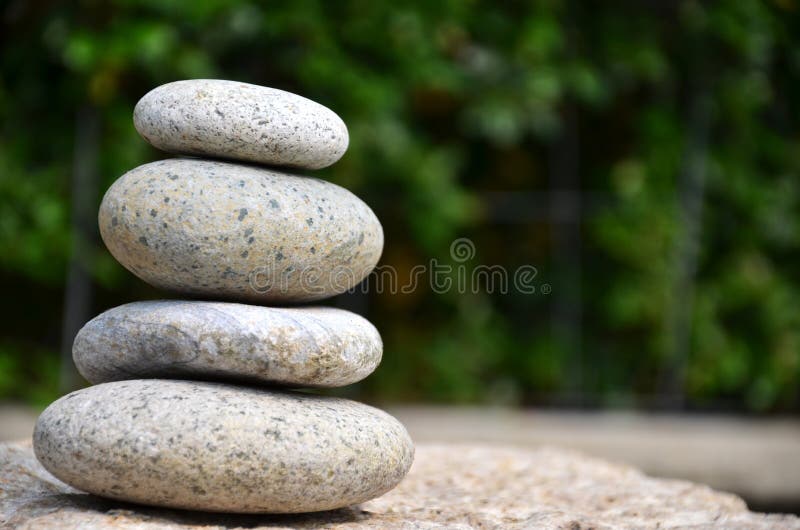 Stack of Zen Rocks in Garden Stock Image - Image of rock, spiritual ...